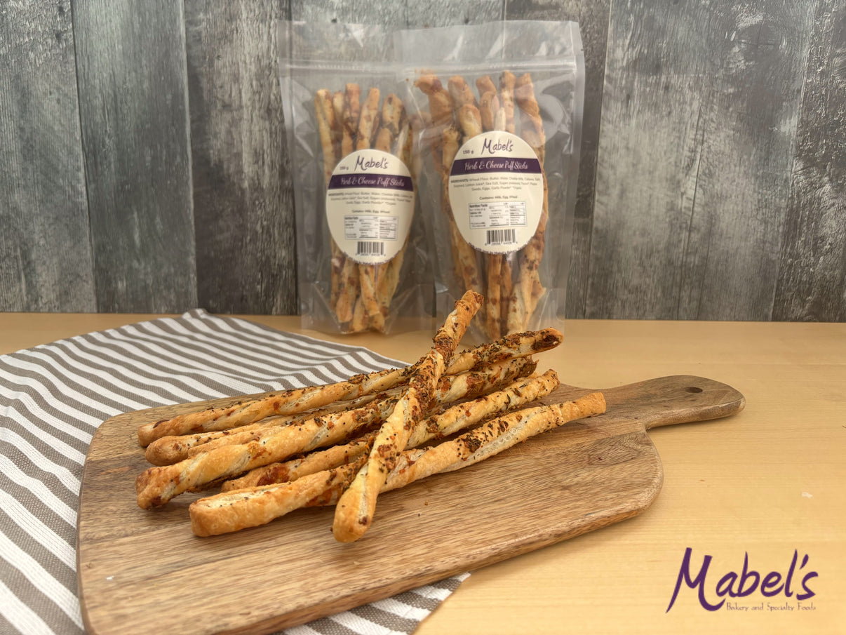 Herb & Cheese Puff Sticks – Mabel's Bakery
