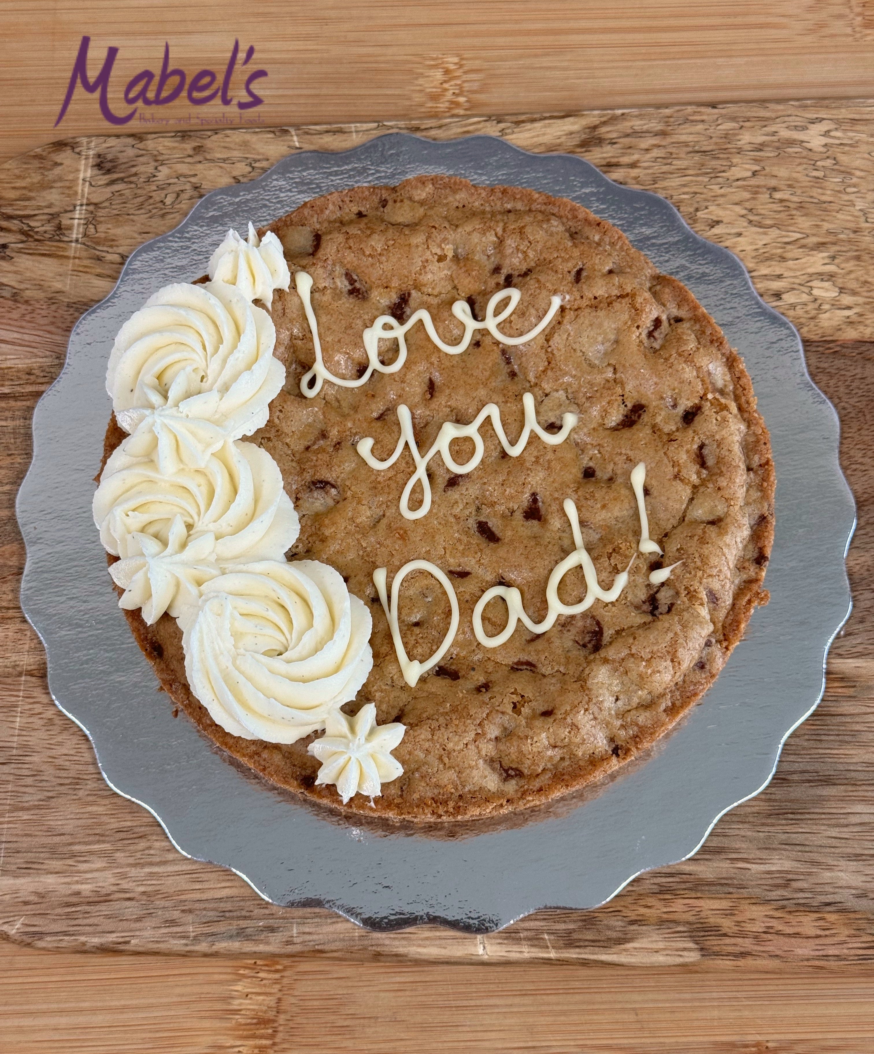 Love You Dad Chocolate Chip Cookie Cake – Mabel's Bakery